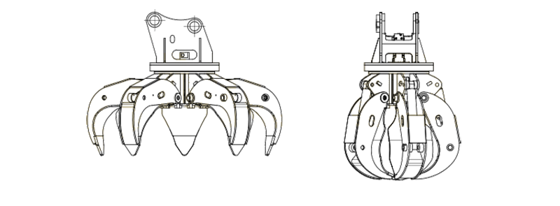 Hydraulic Peel Grapple - Faithequipment.com